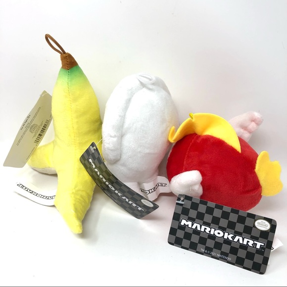 Good Stuff | Toys | Set Of 3 Super Mario Kart Banana Flying Fish Squid ...